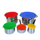 Heat Resistant Colorful 5 Piece Set Instant Silicone Pot Lid Covers